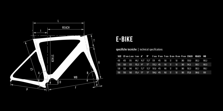 De Rosa geometry E-BIKE 2021 – De Rosa