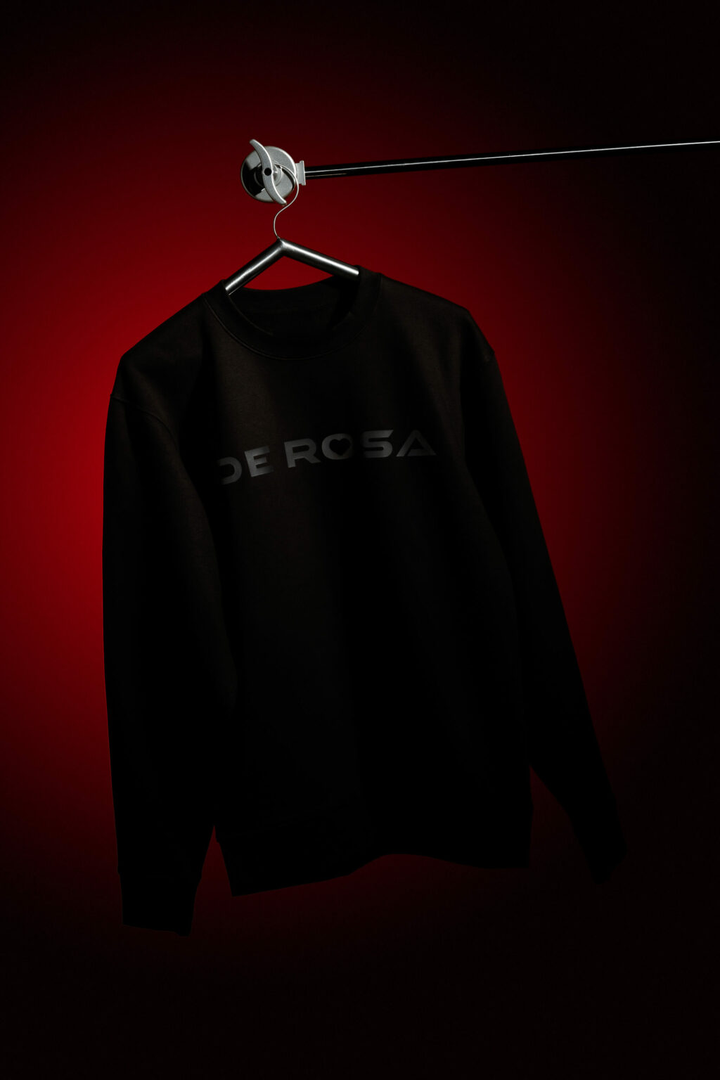 Felpa Girocollo con Logo tono su tono – De Rosa Felpa Girocollo con Logo tono su tono – De Rosa